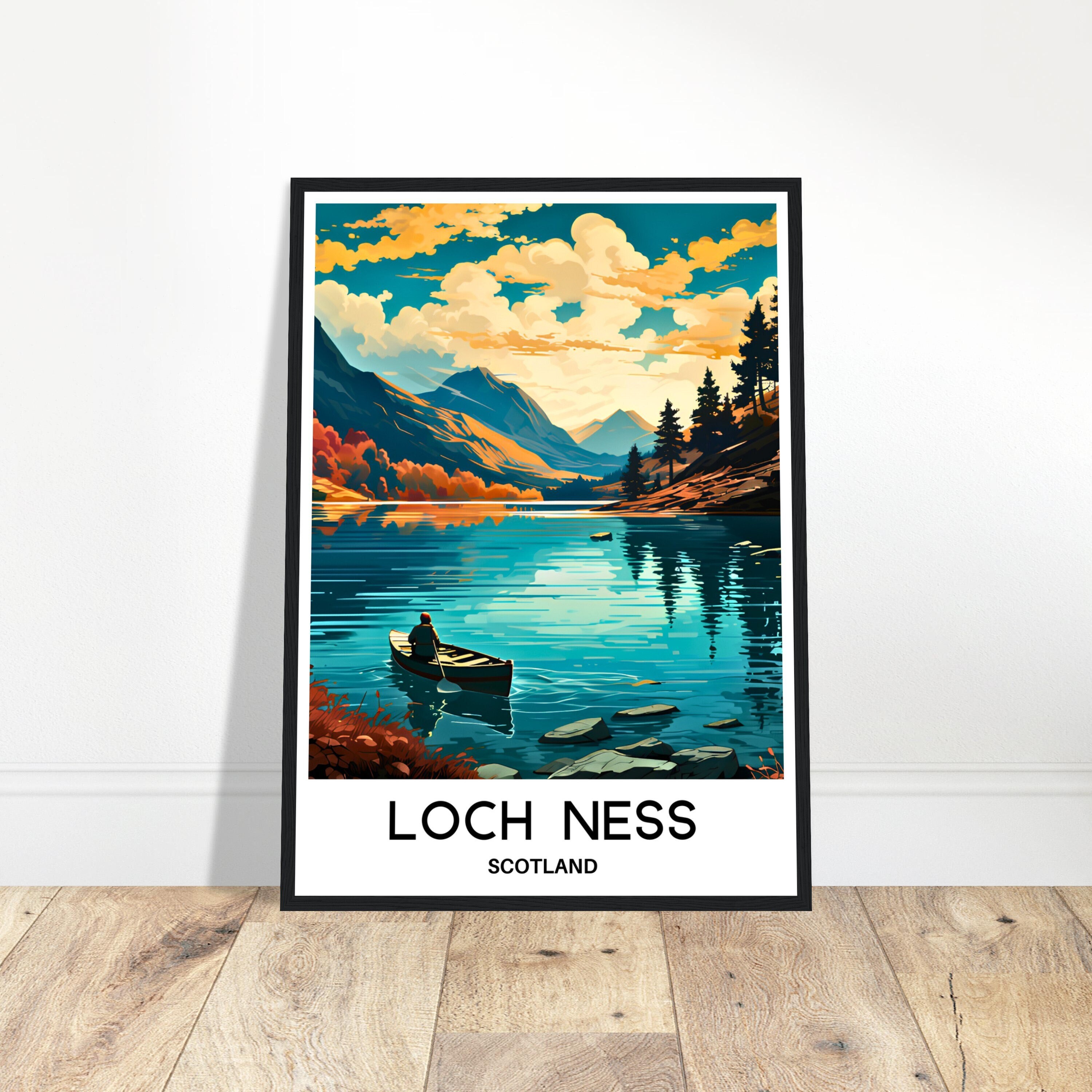 Loch Ness Travel Poster Loch Ness Travel Print Loch Ness Scotland Print ...