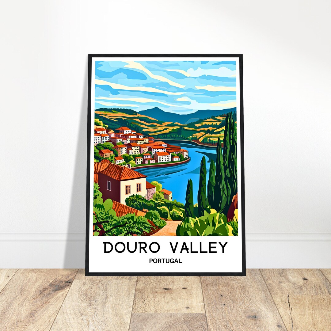Douro Valley Travel Print Douro Valley Poster Portuguese Art Print ...