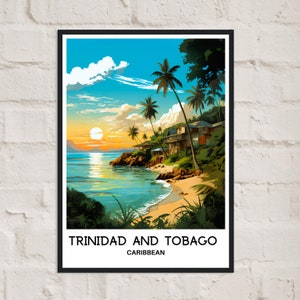 Trinidad and Tobago Travel Print Trinidad and Tobago Poster Caribbean ...