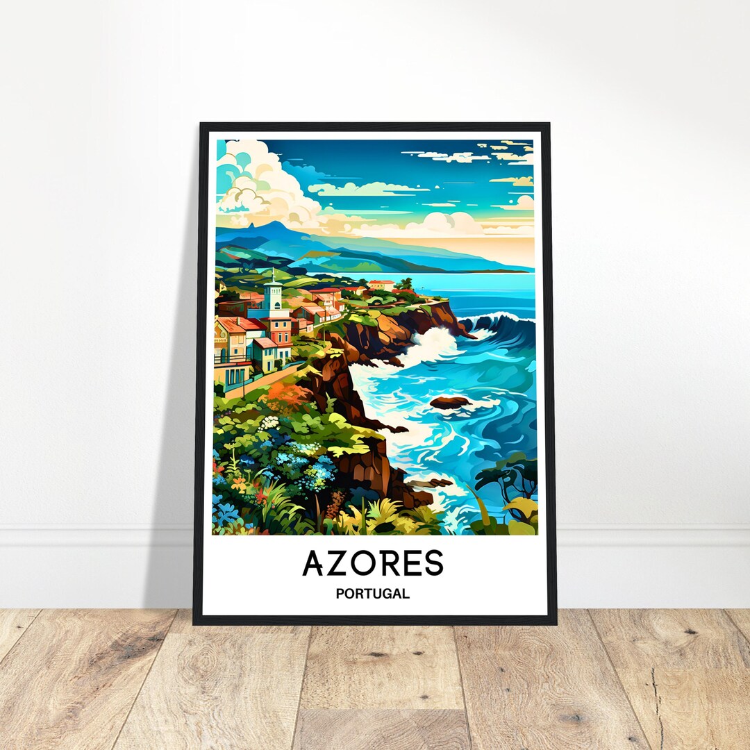 Azores Travel Poster Azores Travel Print Azores Island Print Azores ...