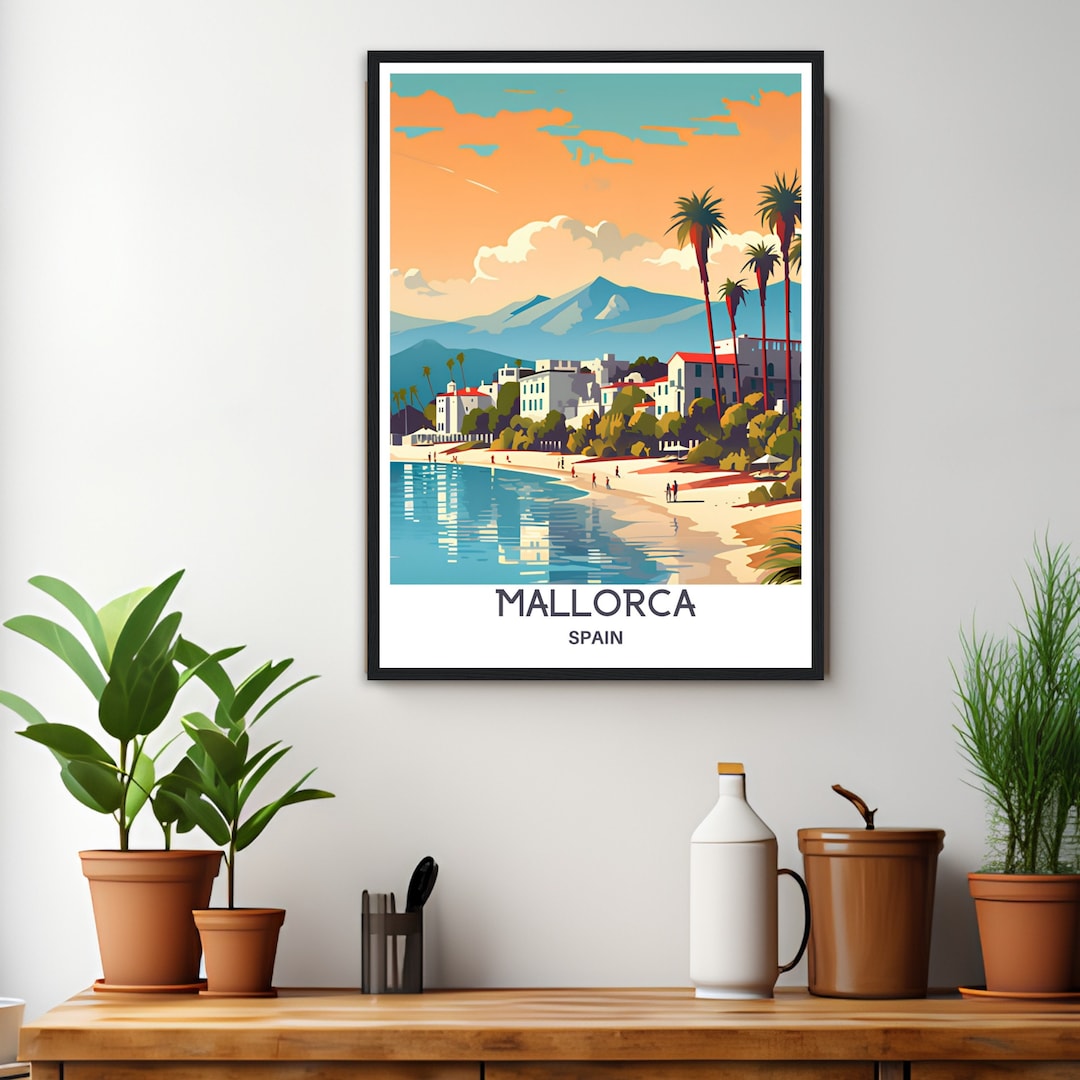 Spain Travel Poster, Mallorca Travel Print, Spain Travel Art, Majorca ...