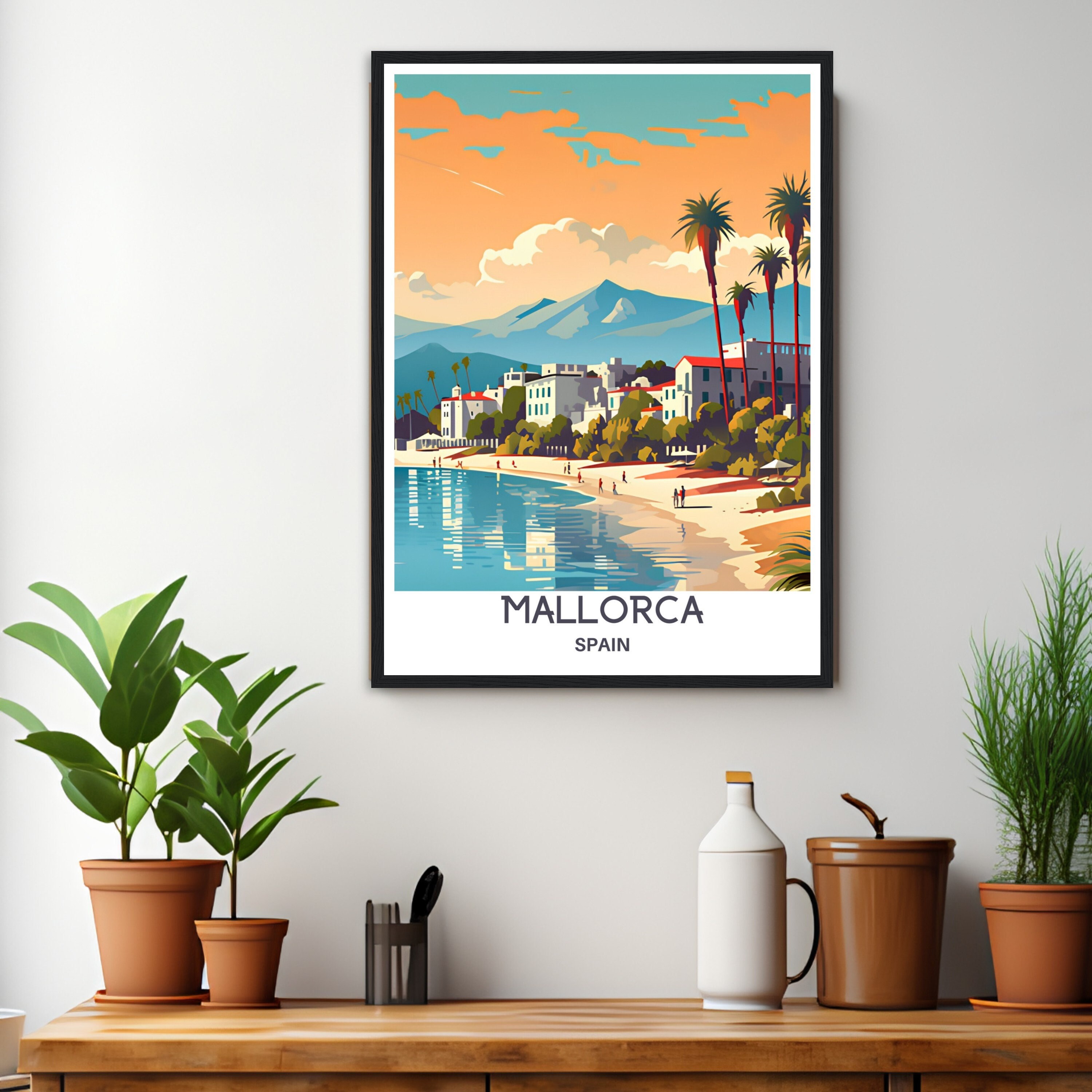 Spain Travel Poster, Mallorca Travel Print, Spain Travel Art, Majorca ...