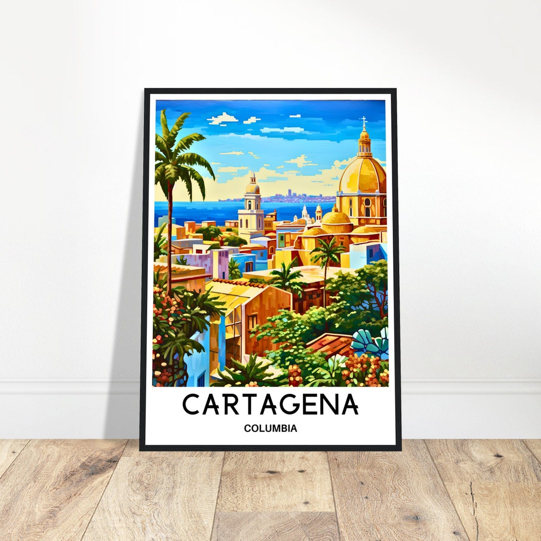 Cartagena Travel Print Cartagena Poster Colombian Art Print Colombia ...