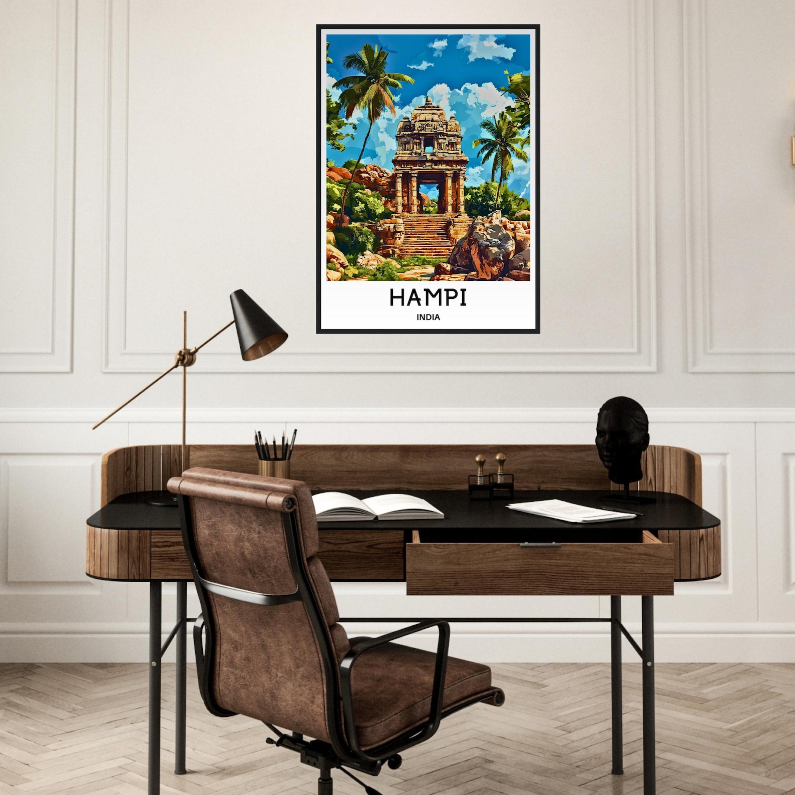 Hampi Travel Print Hampe Poster Indian Art Print India Lover Gift Wall ...