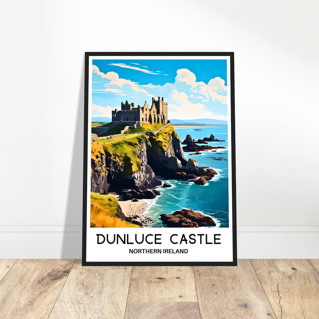 Dunluce Castle Travel Print Dunluce Castle Poster Irish Art Print North ...