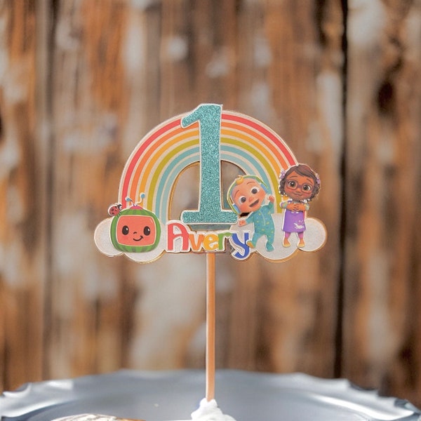 Cocomelon Birthday Cake Topper Svg - Etsy