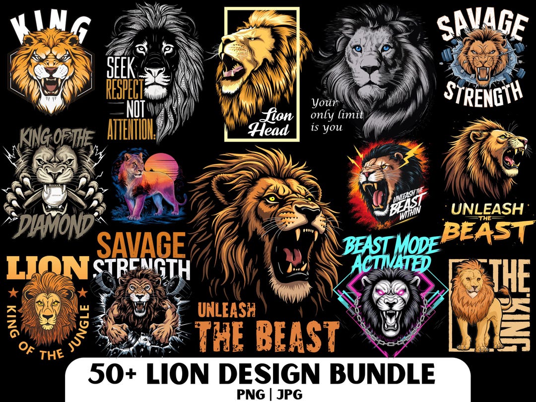Lion Design PNG, Animal Design PNG, Safari Shirt Design, Wild Life Art ...