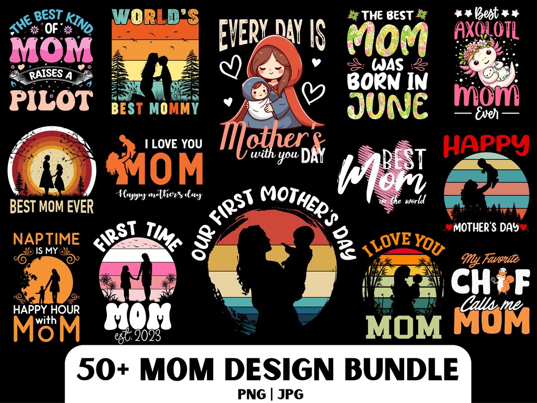 Mom PNG Design, Mom Design Bundle, New Mom PNG, Mom Shirt Design, Cool ...
