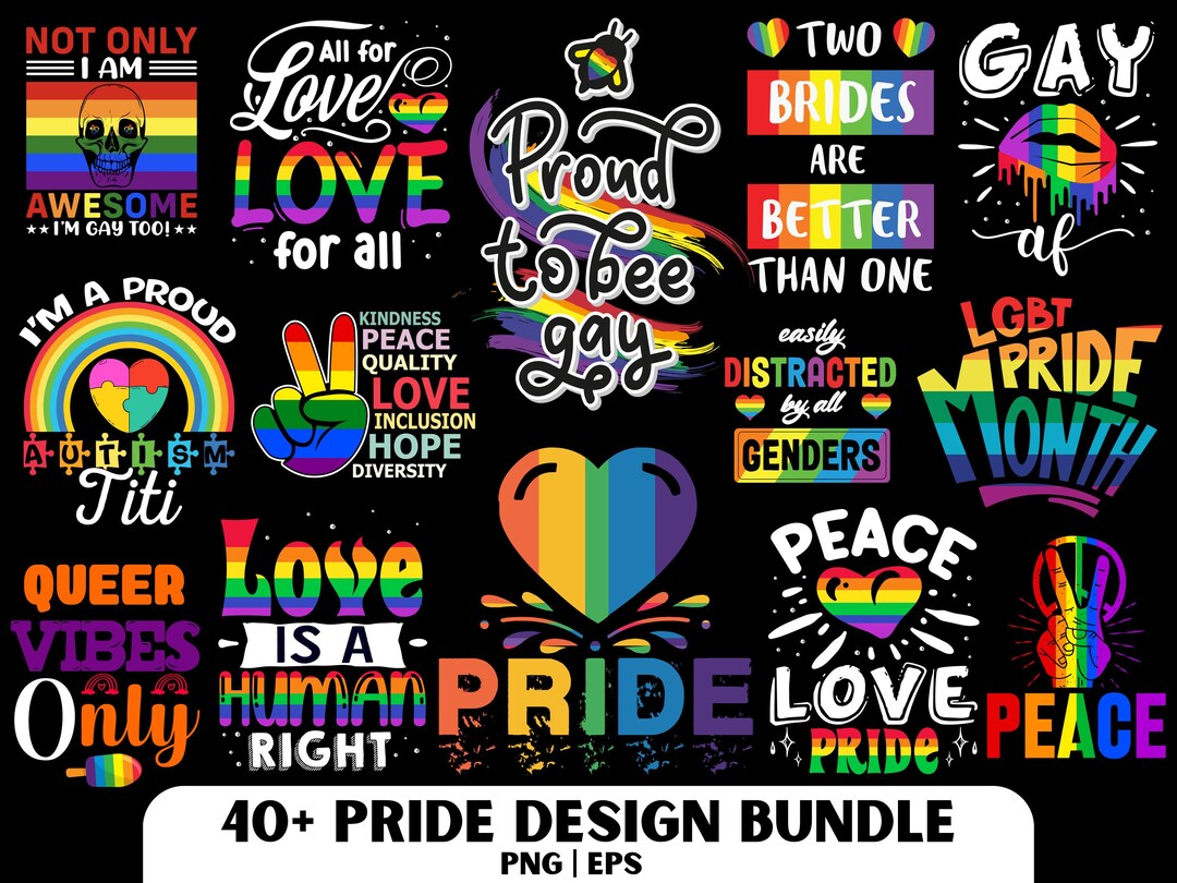 Pride PNG Bundle: LGBTQ T-shirt Designs (digital Download) - Etsy