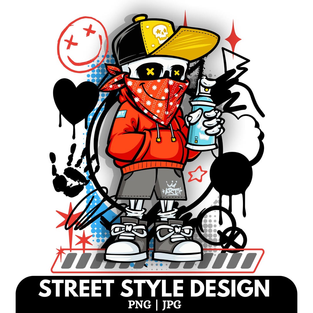 Street Style Design: Streetwear Shirt Design PNG & JPG File, (digital ...
