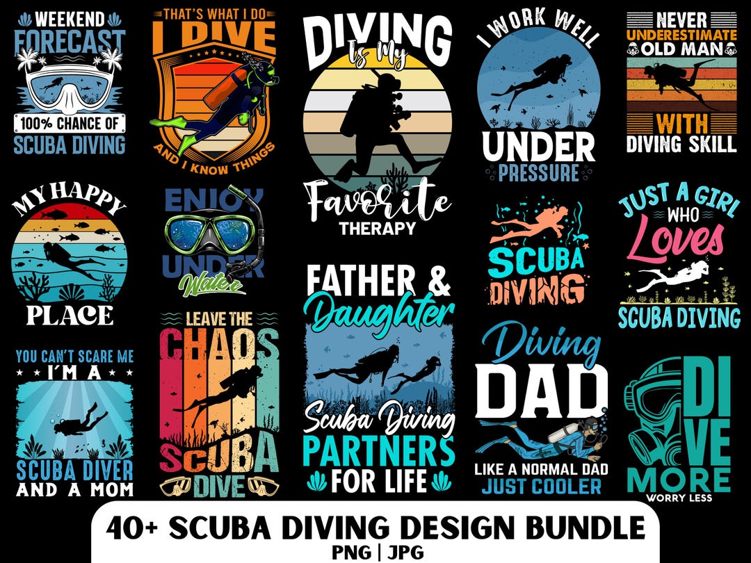 Scuba Diving PNG, Scuba Diving Shirt Design, Scuba Diving Print, Scuba ...