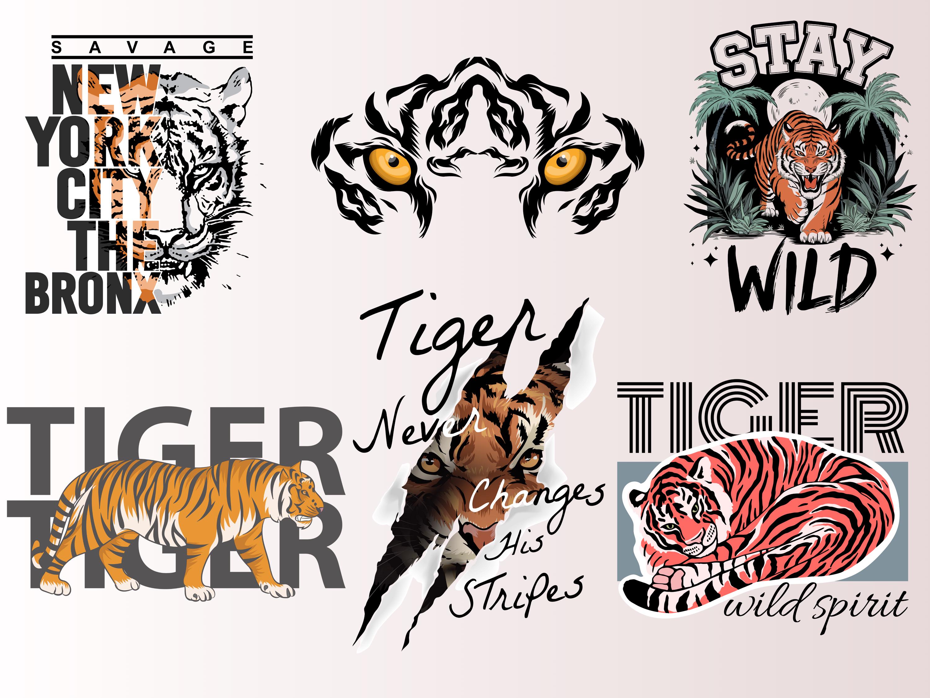 Tiger Design PNG Bundle: Roaring Tiger Clipart (digital Download) - Etsy