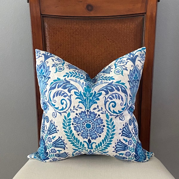 Blue Pattern Pillow Cover - Etsy