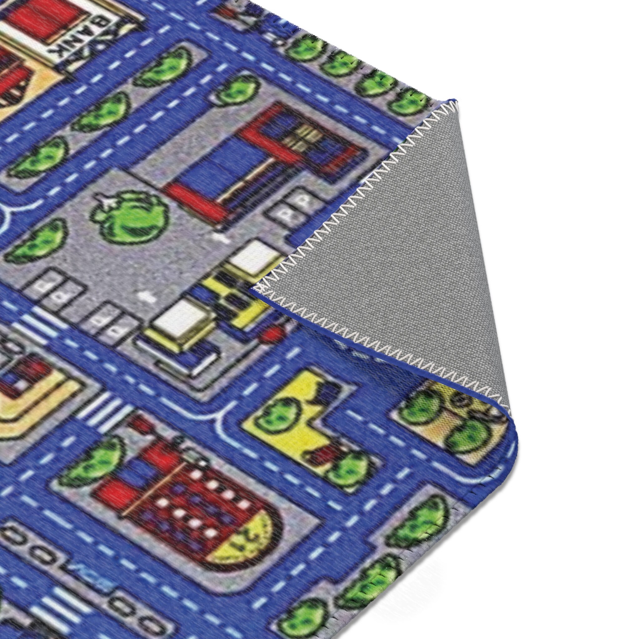 90'S Retro Roadmap Rugs for Kids- Vintage Inspired. Retro Road Map Rug ...