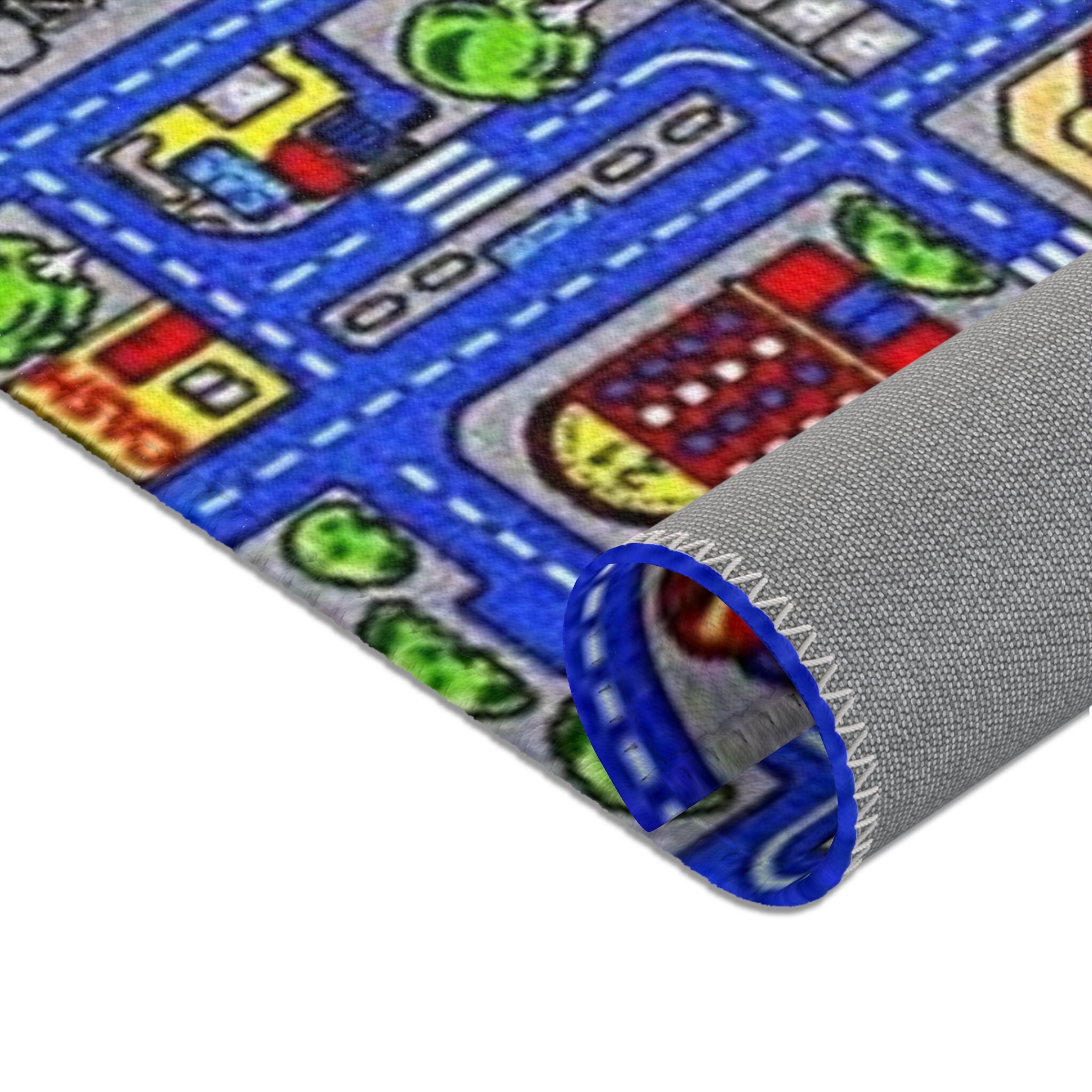 90'S Retro Roadmap Rugs for Kids Vintage Inspired. Retro - Etsy