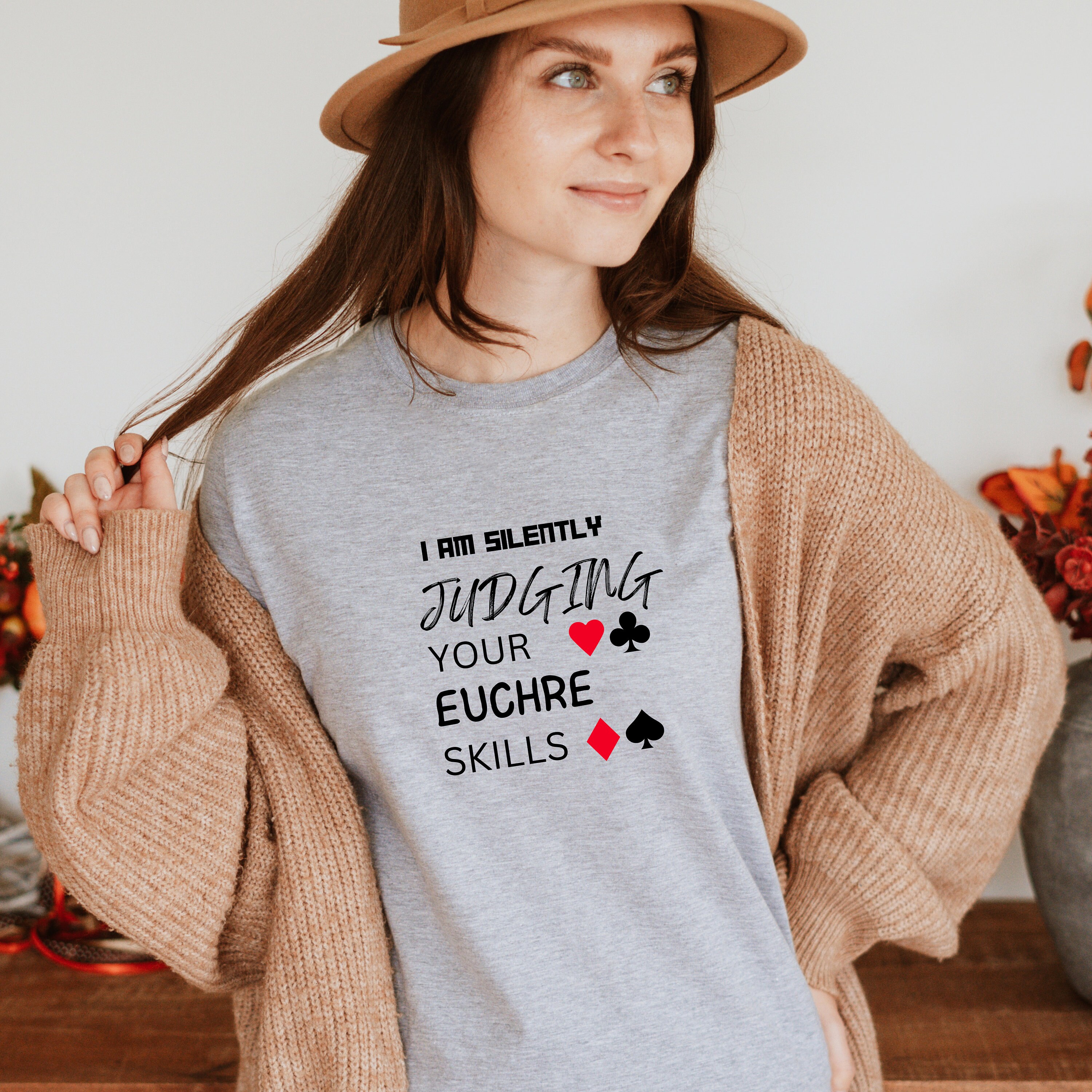 Euchre Tee Shirt - Silently Judging Your Skills - Euchre Tee Shirt ...