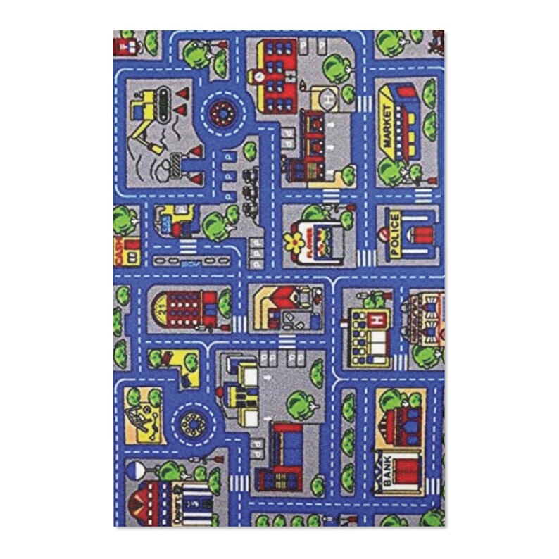 90'S Retro Roadmap Rugs for Kids- Vintage Inspired. Retro Road Map Rug ...