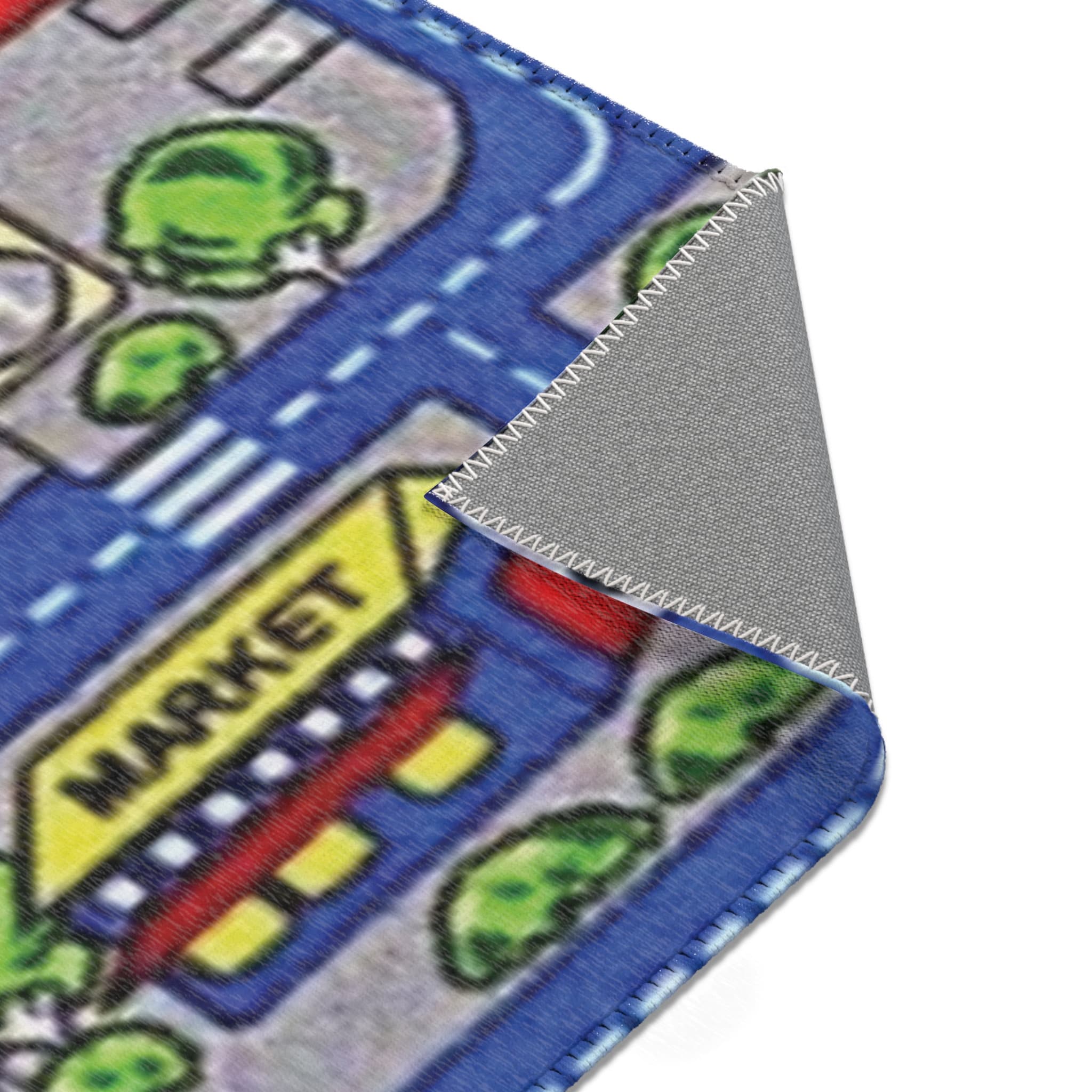 90'S Retro Roadmap Rugs for Kids- Vintage Inspired. Retro Road Map Rug ...