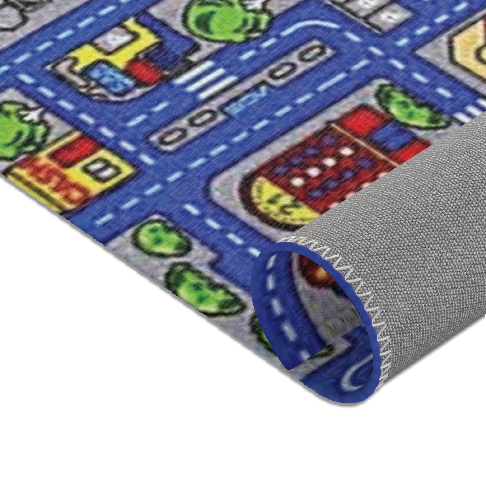 90'S Retro Roadmap Rugs for Kids- Vintage Inspired. Retro Road Map Rug ...