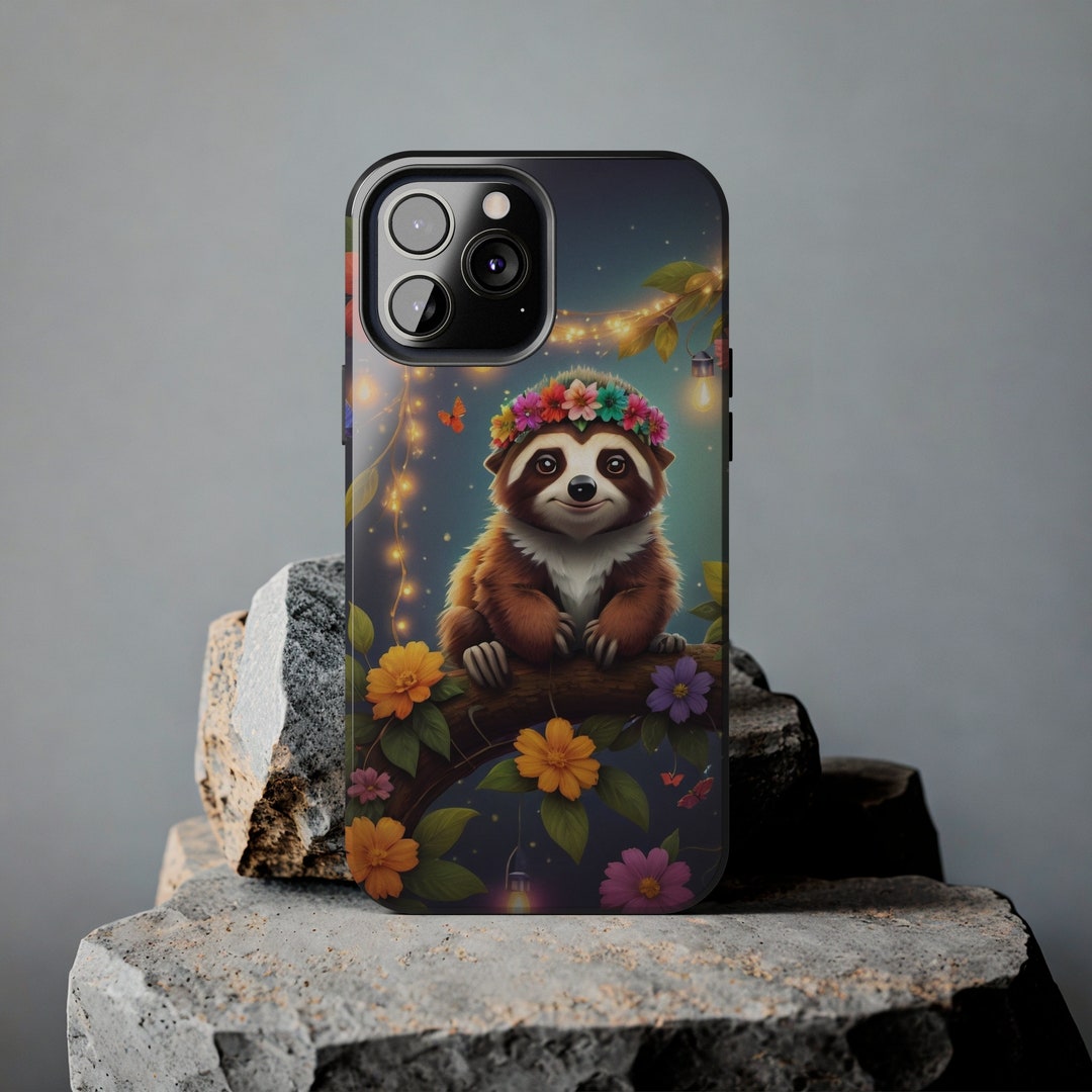 Cute Baby Sloths With Flower Crowns Phone Case Sloth Lover - Etsy