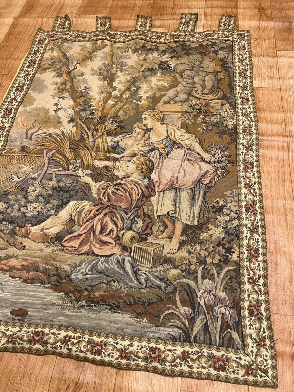 Antique Gobelin Tapestry Wall Hanging, Dining Room Tapestry, Heritage ...
