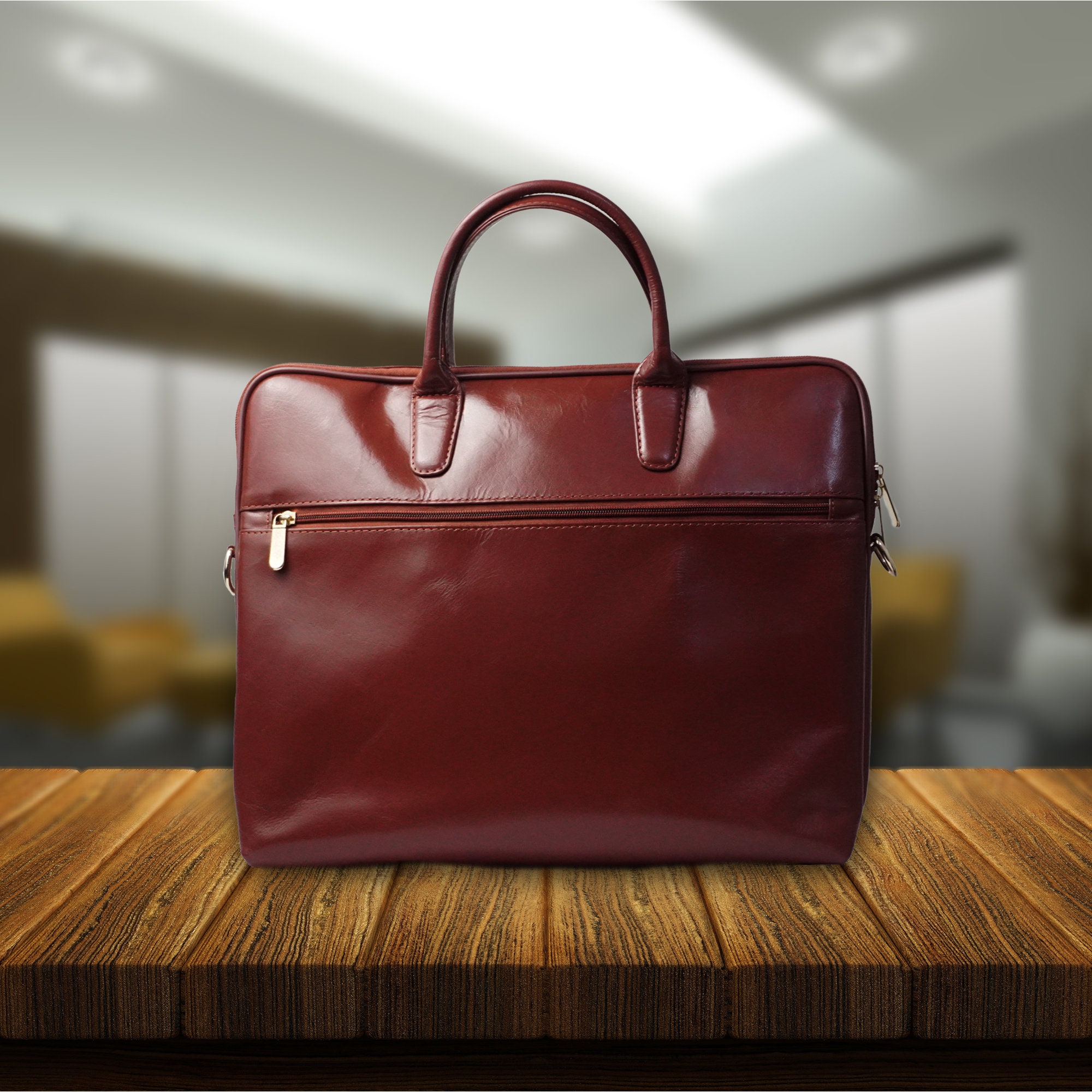 Leather Tote Bag, Leather Laptop Bag With Handle & Straps for Men and ...