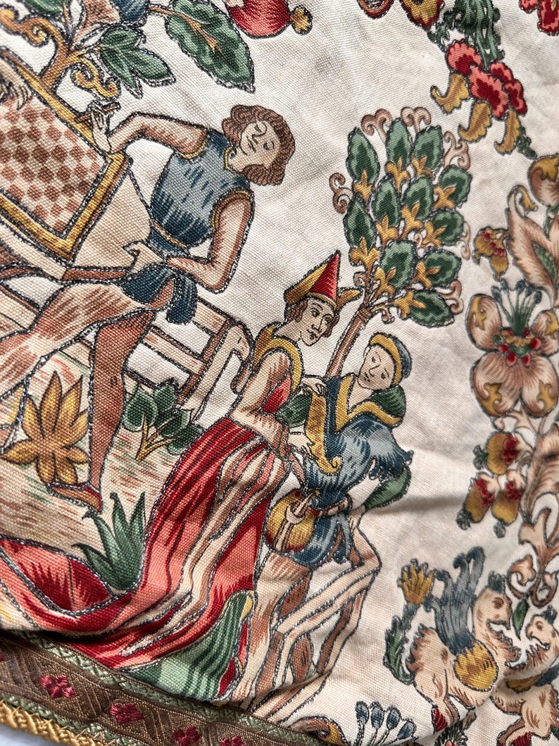 Medieval Castle Tapestry Wall Hanging – Handmade Antique Textile With ...