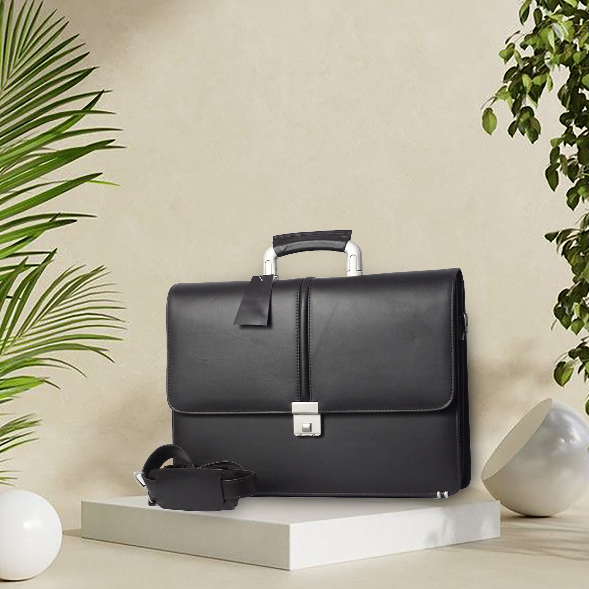 Leather Briefcase With Handle & Straps for Men and Women - Etsy