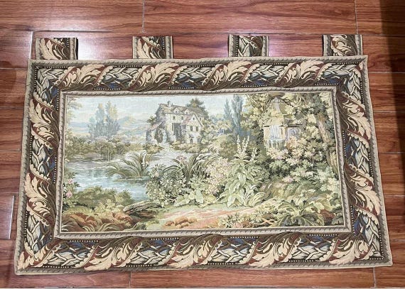 Near Me Pair Of 132 Inch Antique Tapestry Borders From Flanders, Circa ...