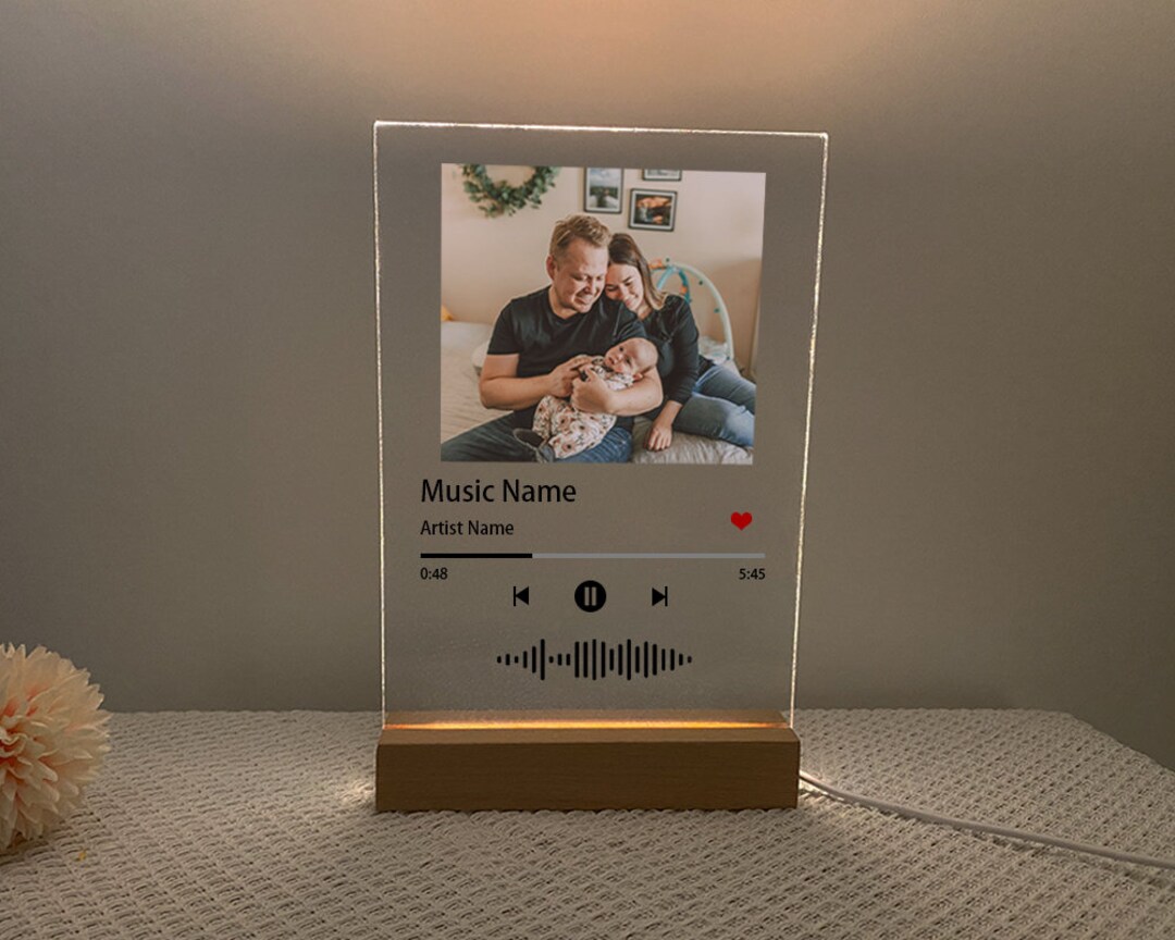 Custom Music Song Plaque | Custom Couple Picture Plaque | Couple Glass ...