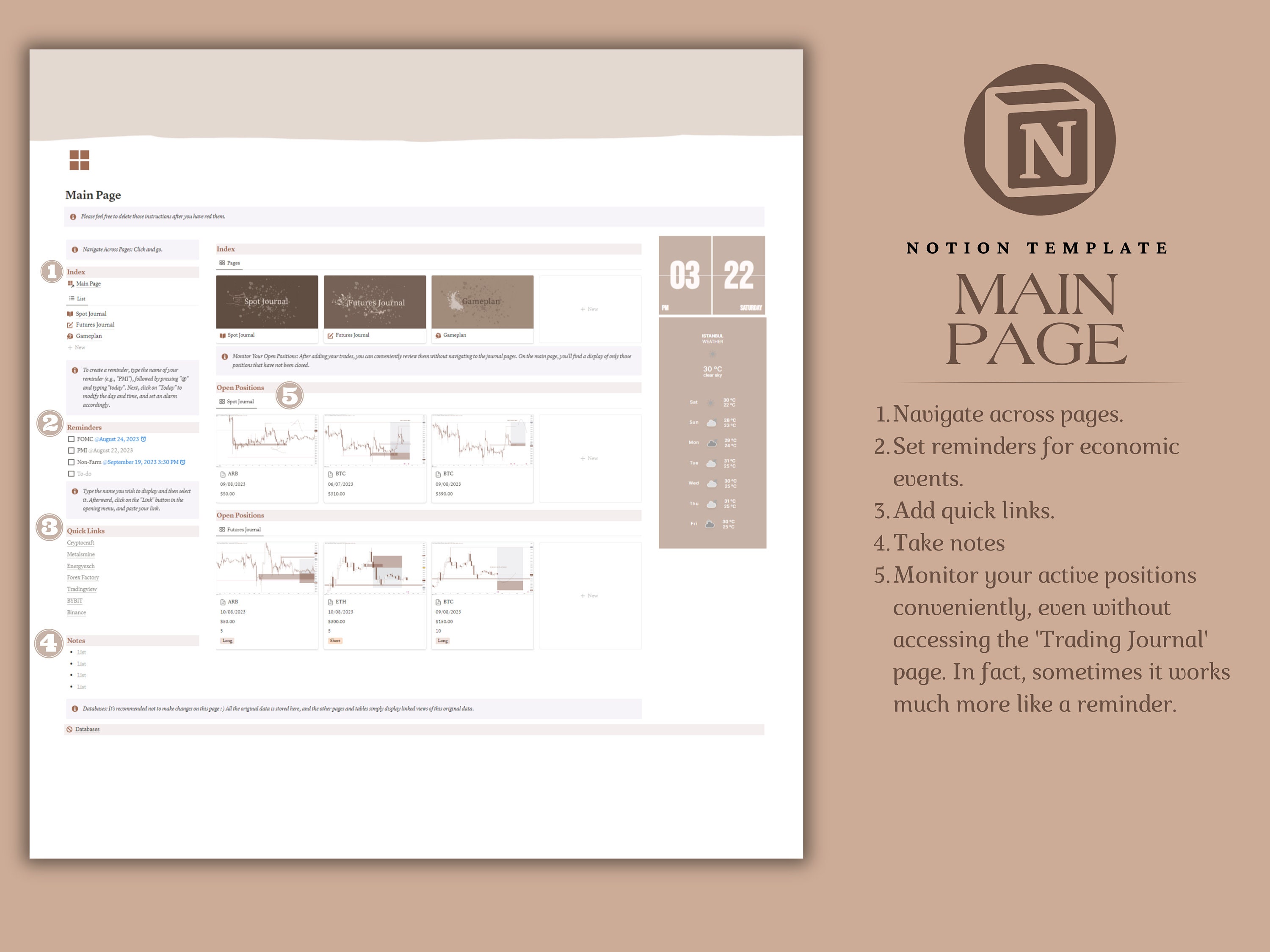 Notion Trading Journal Crypto Trading Journal Spot and Futures Trading ...