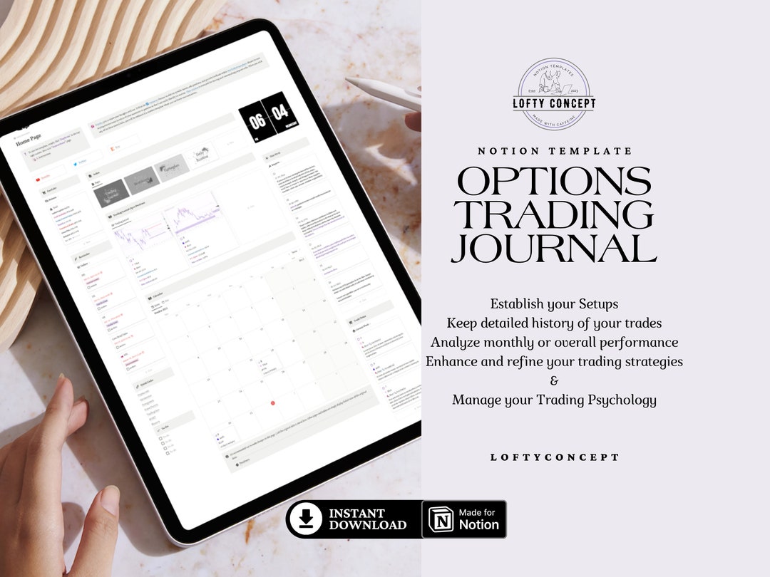 Standard Options Trading Journal Template | Notion Template ...