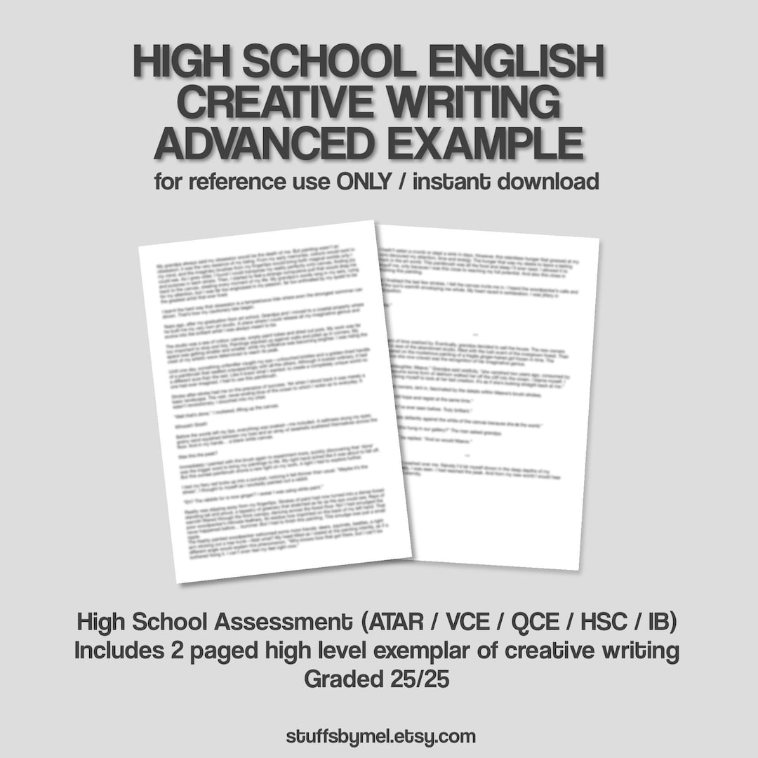 High School English Short Story Exemplar: ATAR/VCE/HSC Reference - Etsy