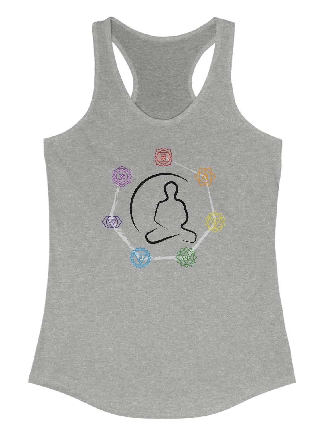Seven Chakra Tank-top, Chakra Tank, Meditation Tank Tops, Chakra Gift ...