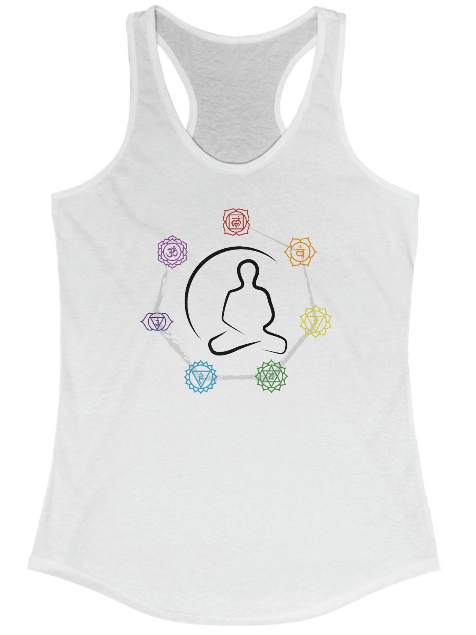 Seven Chakra Tank-top, Chakra Tank, Meditation Tank Tops, Chakra Gift ...