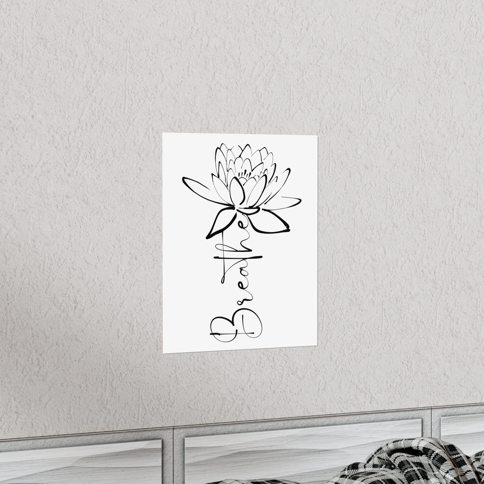 Breathe Posters, Meditation Posters, Breathe Flower Posters, Yoga Room ...
