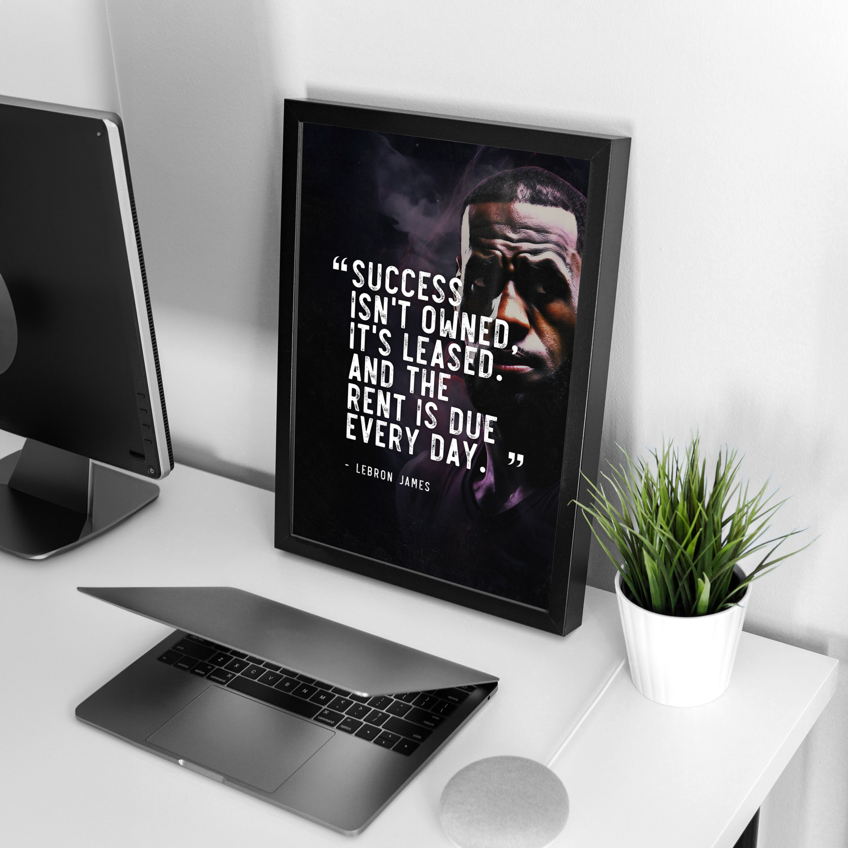 Lebron James Poster Inspirational Quote NBA Wall Art NBA Legend Lakers ...