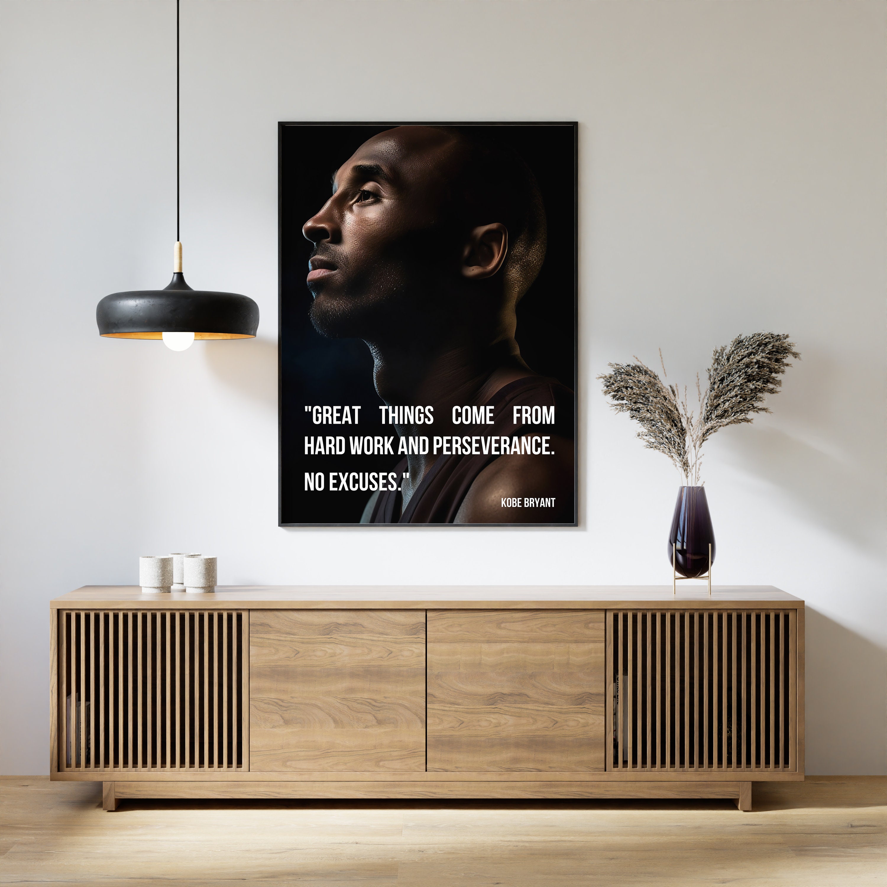 Kobe Bryant Inspirational Quote "hard Work and Perseverance ...