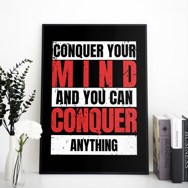 Conquer Your Mind Wall Art - Etsy