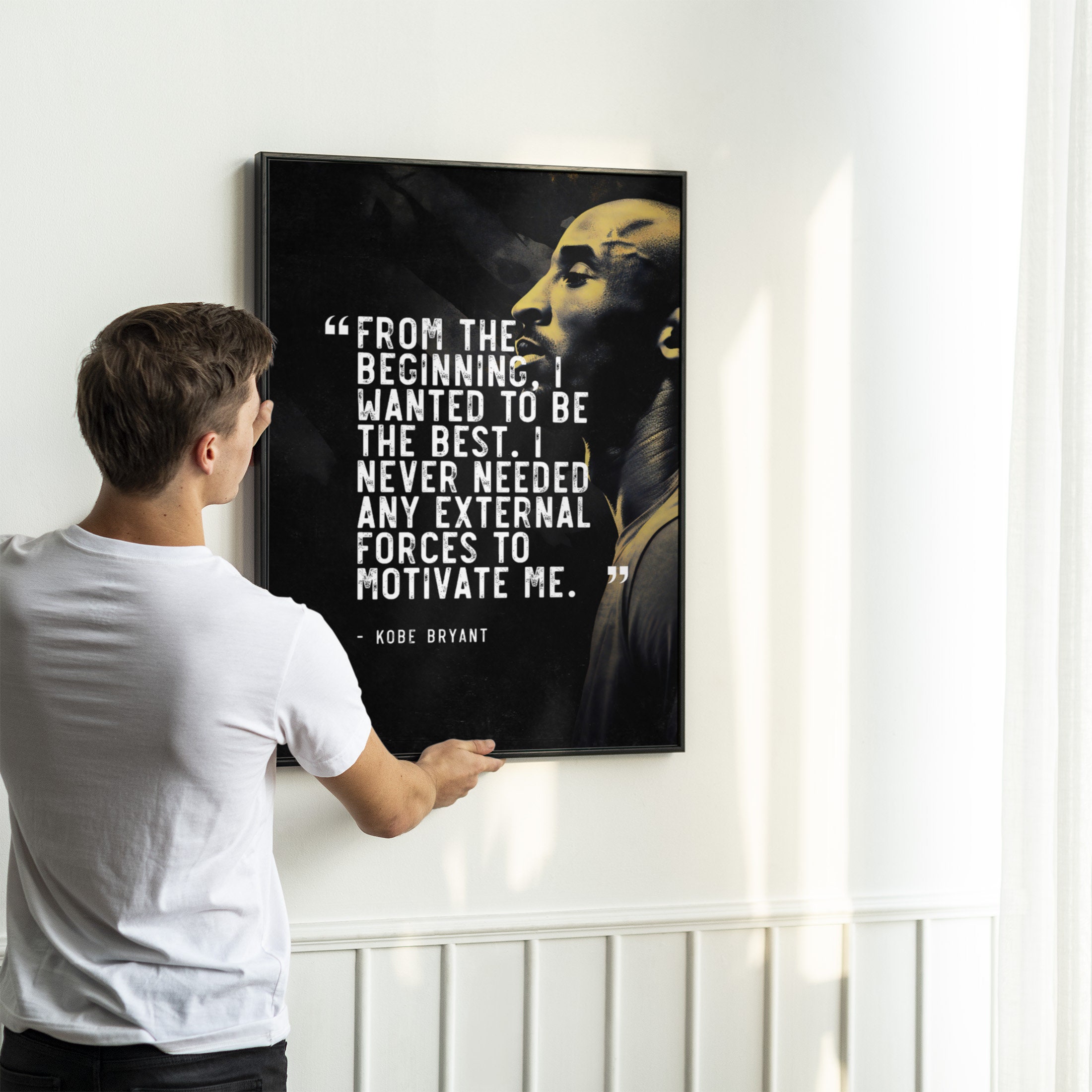 Kobe Bryant Poster Inspirational Quote NBA Wall Art NBA Legend - Etsy