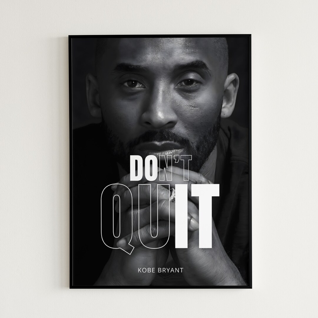 Kobe Bryant Poster, NBA Poster, Inspirational Quote, Do It, Basketball ...