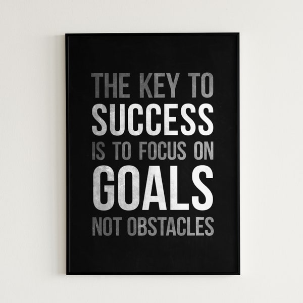 Focus Motivational Poster - Etsy