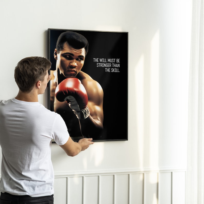 Muhammad Ali Poster Man Cave Boxing Gift for Him Muhammad Ali Printable ...