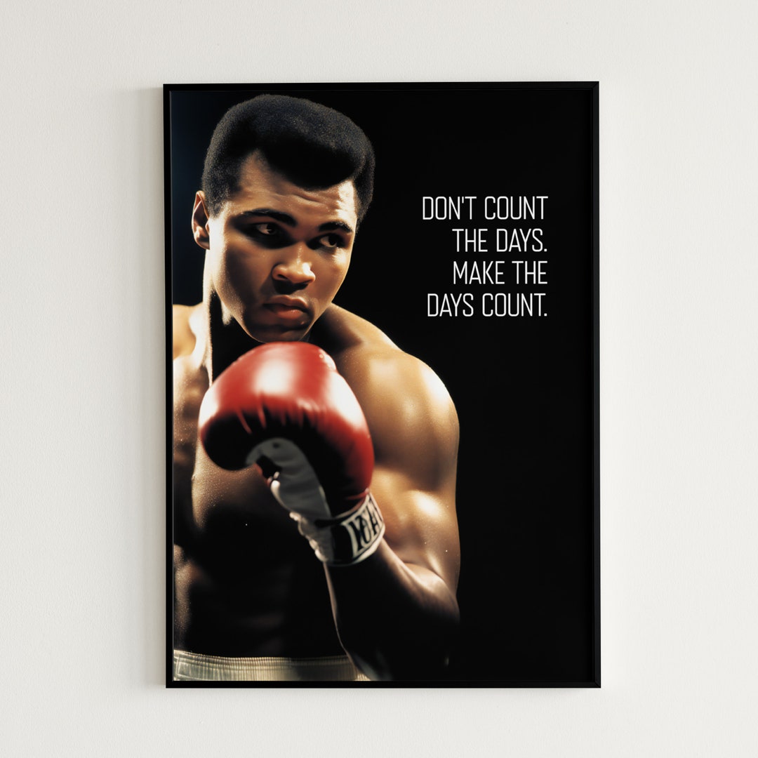 Muhammad Ali Poster Man Cave Boxing Gift for Him Muhammad Ali Printable ...