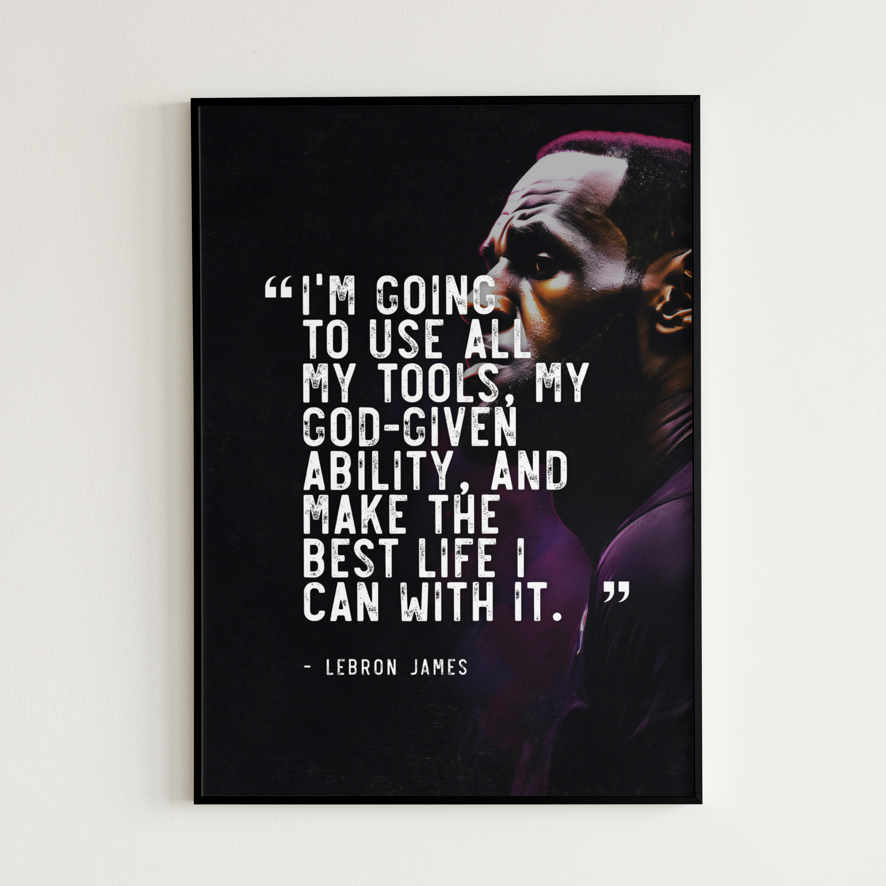 Lebron James Poster Inspirational Quote NBA Wall Art NBA - Etsy