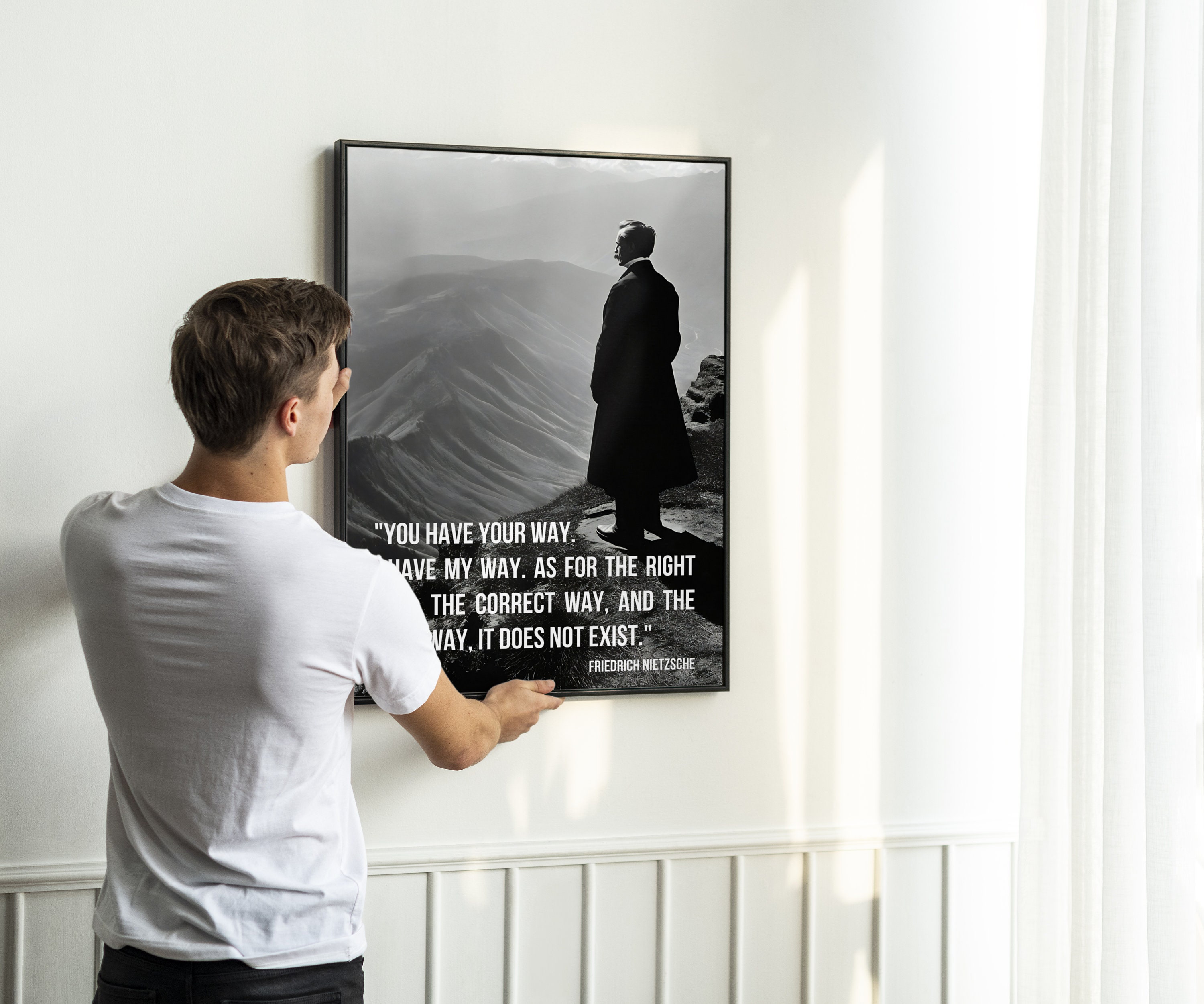 Friedrich Nietzsche Inspirational Quote Duo, Motivational Quote ...