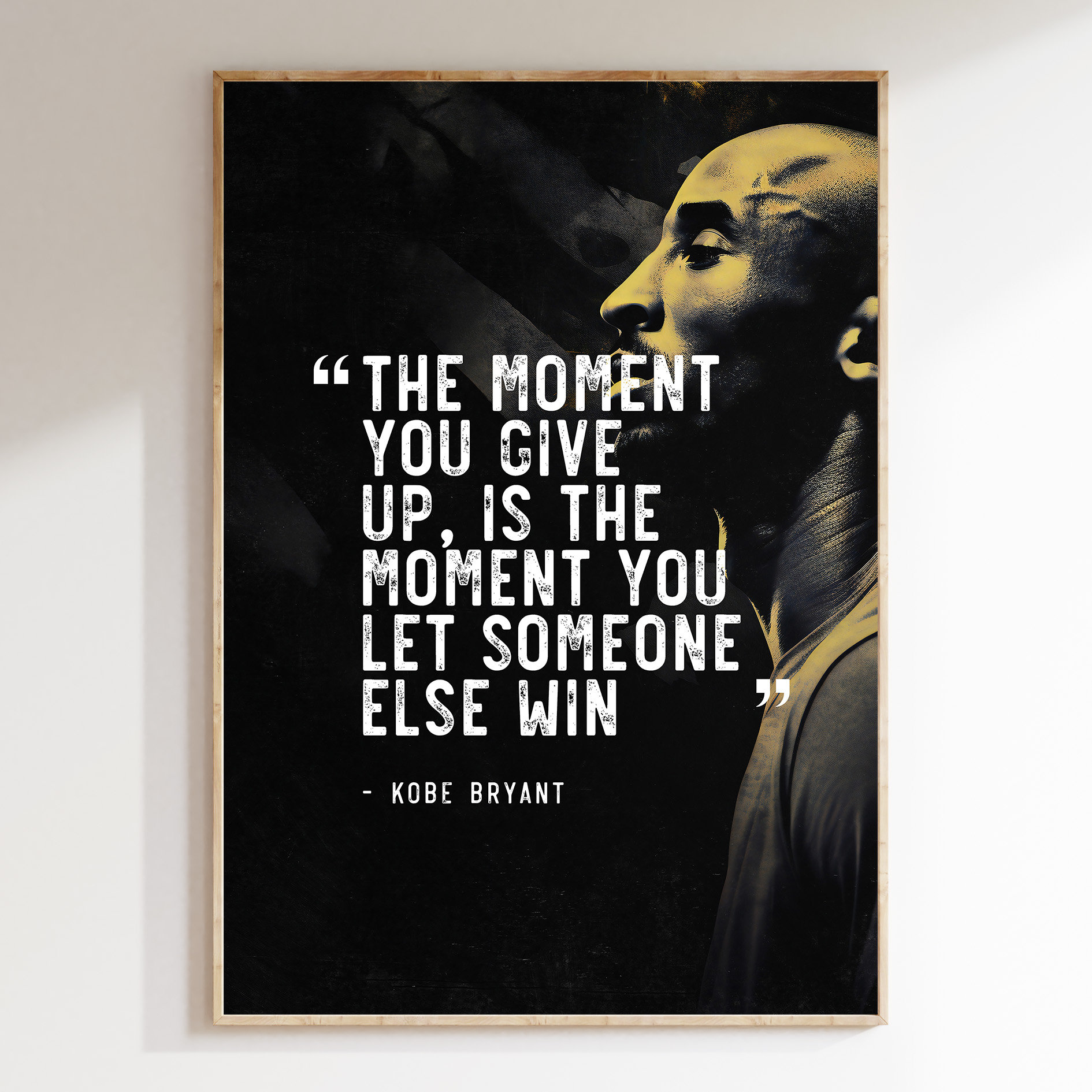Kobe Bryant Poster Inspirational Quote NBA Wall Art NBA Legend LA ...