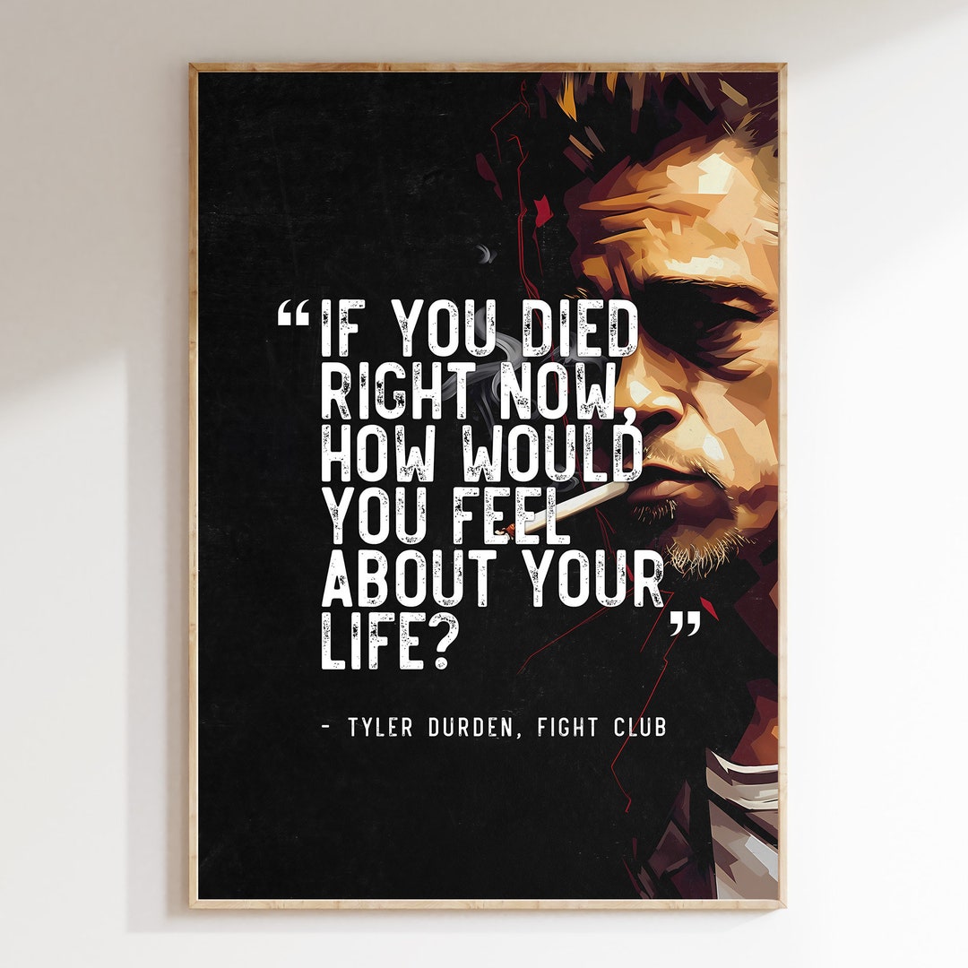 Fight Club Poster Movie Poster Man Cave Movie Gift for Him Printable ...
