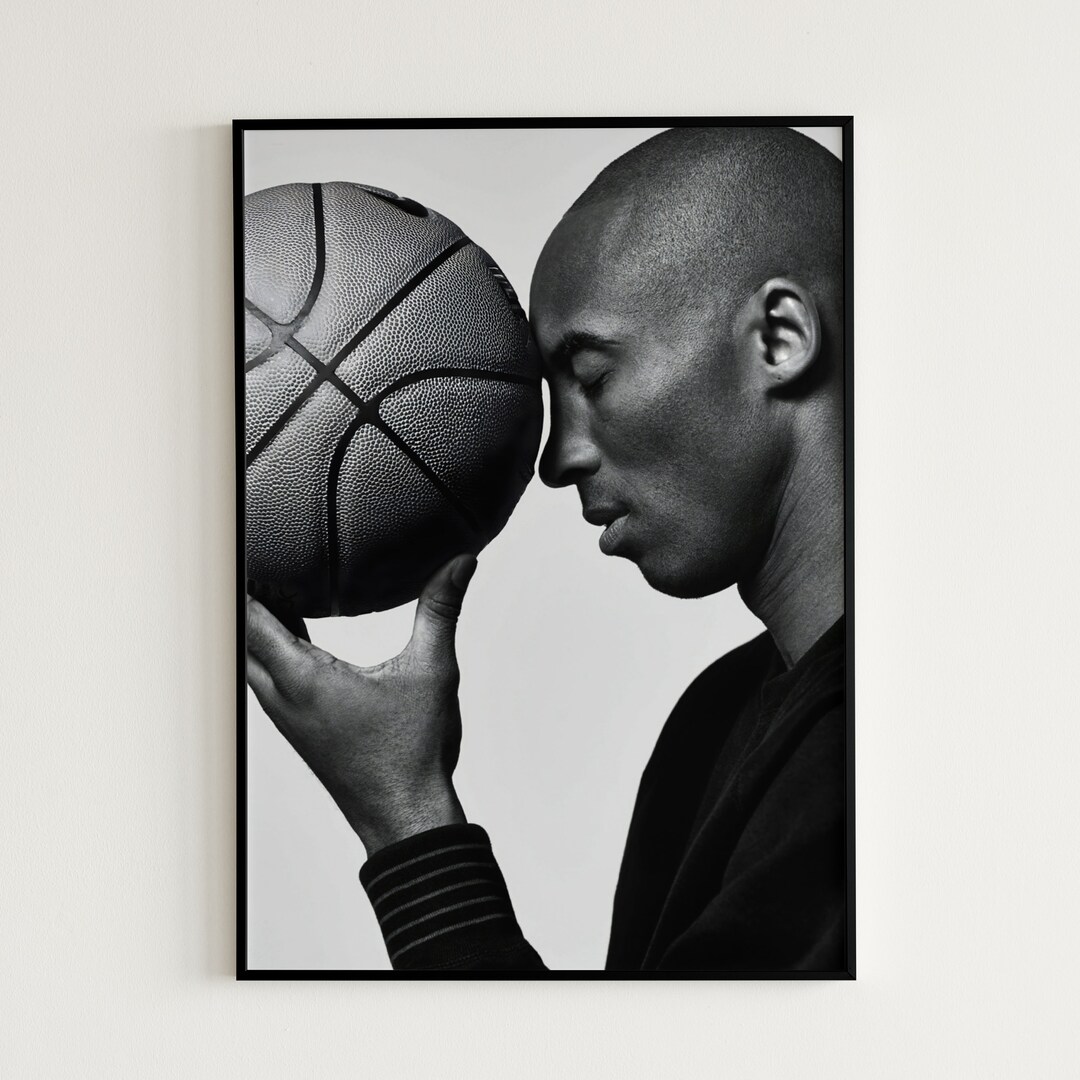 Kobe Bryant Poster, Basketball Wall Art, Lakers, NBA Poster, Sports ...