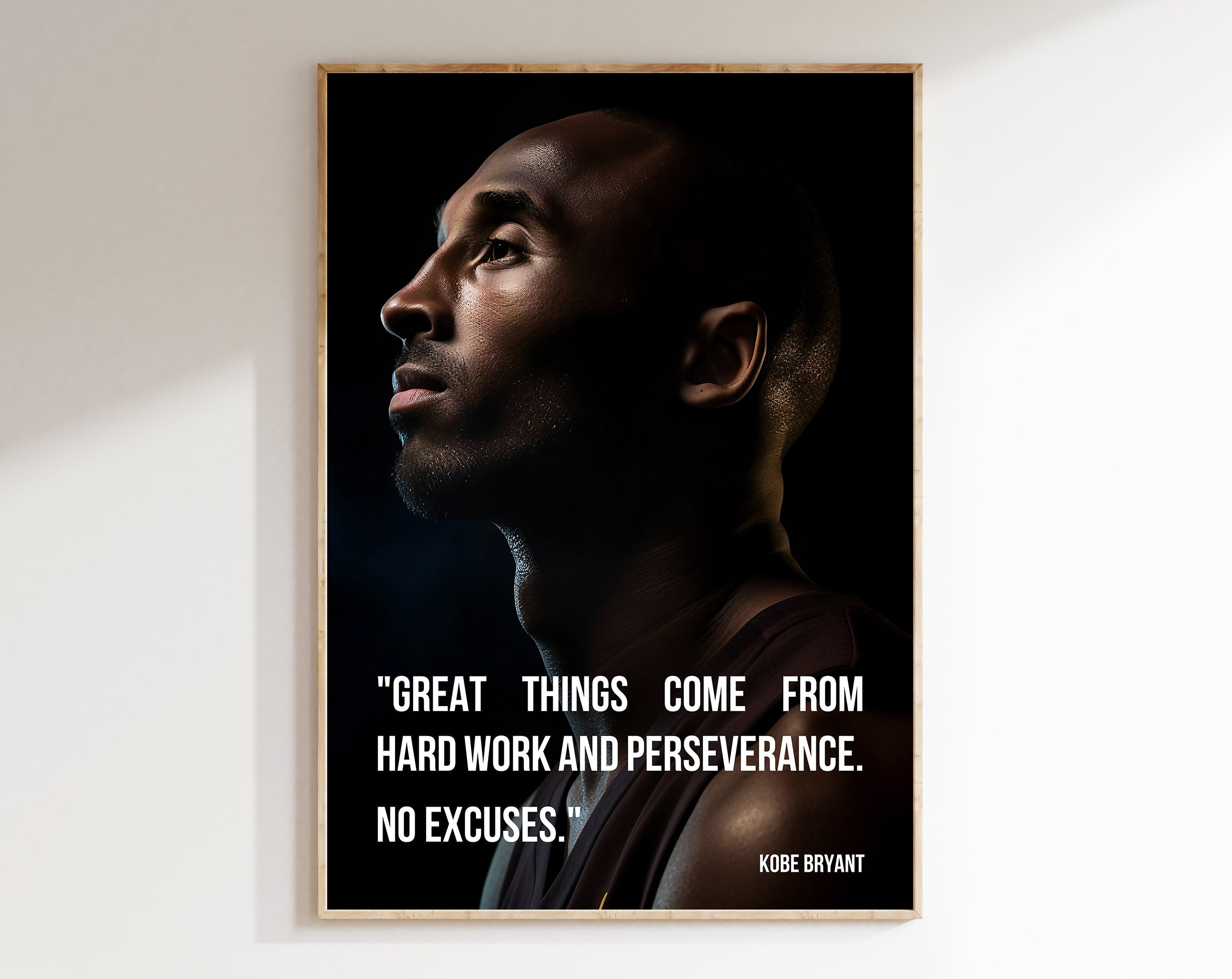Kobe Bryant Inspirational Quote "hard Work and Perseverance ...
